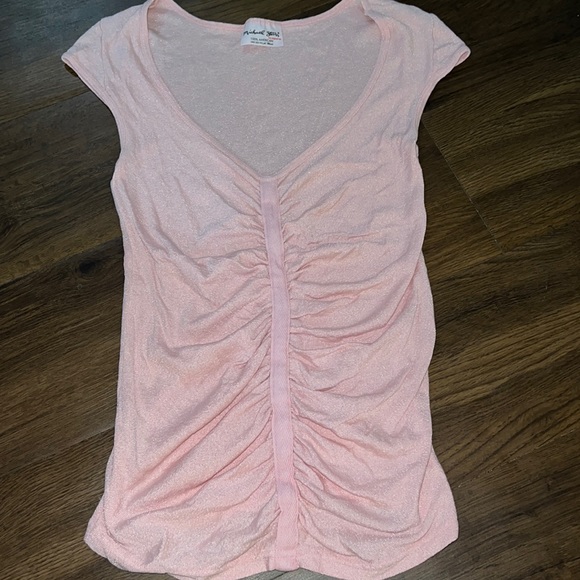 Michael Stars | Tops | One Size Michael Stars Pink Scrunch Top | Poshmark